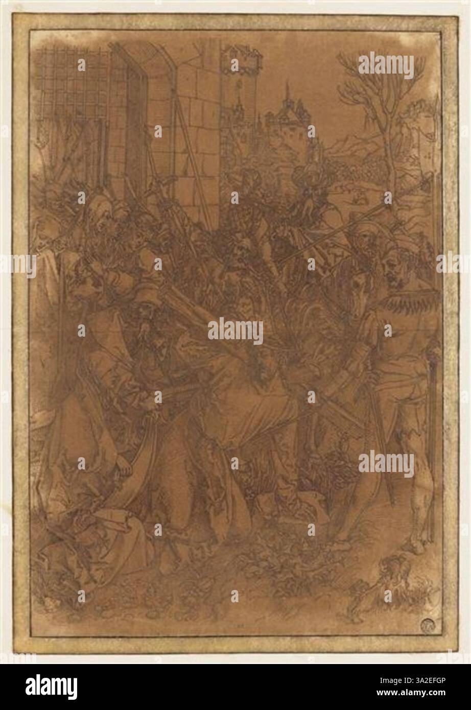 This copy of Dürer’s work shows Christ carrying the cross, a poignant ...