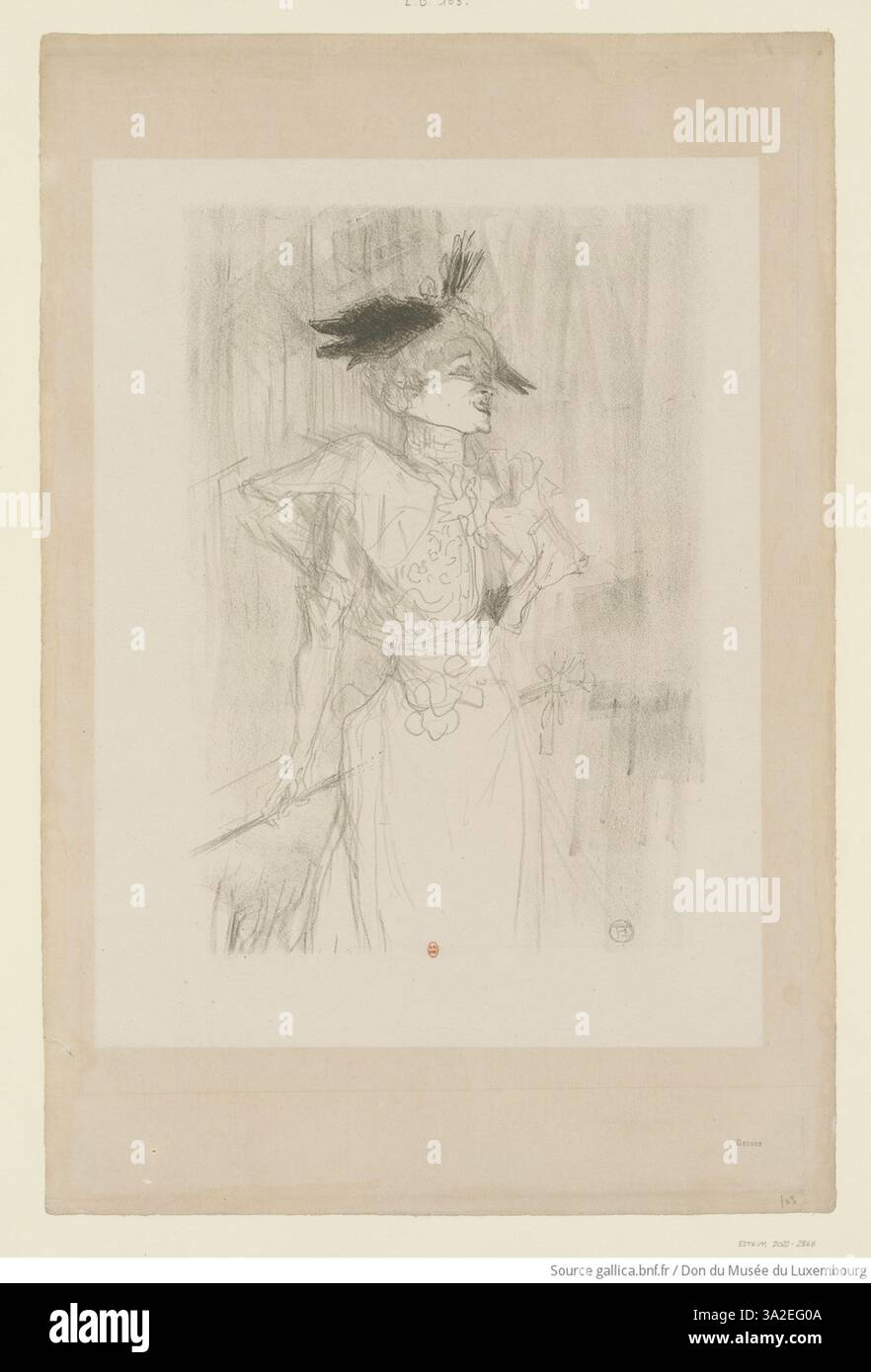 This portrait by Toulouse-Lautrec of Marcelle Lender standing captures ...