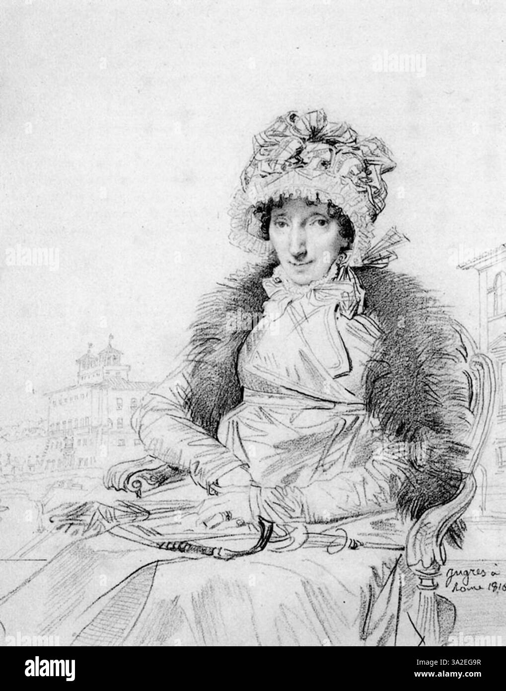 This formal portrait by Jean-Auguste-Dominique Ingres depicts Mrs. John ...
