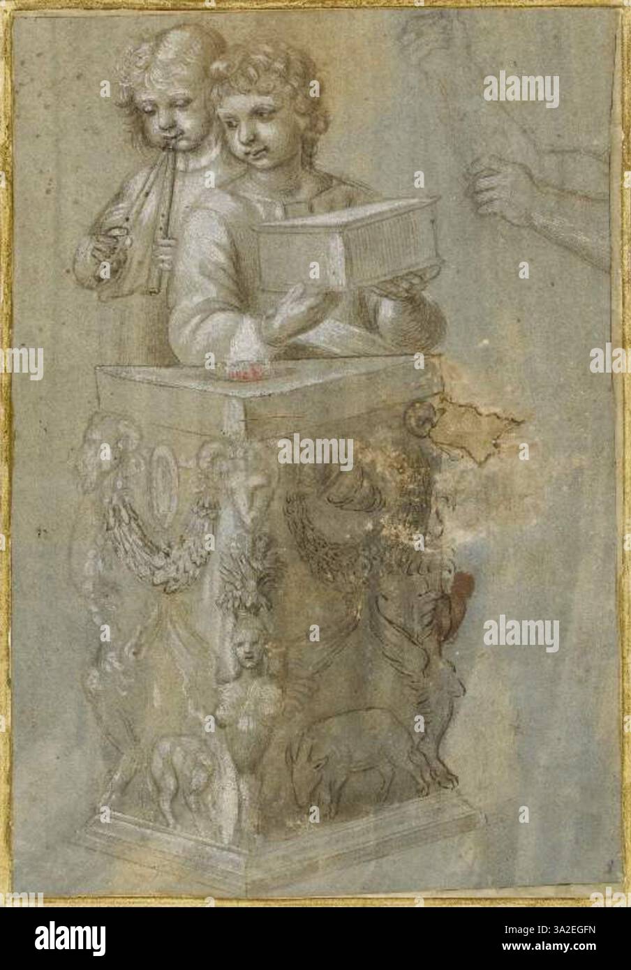 This copy by Raphael's workshop recreates his original cartoon ...