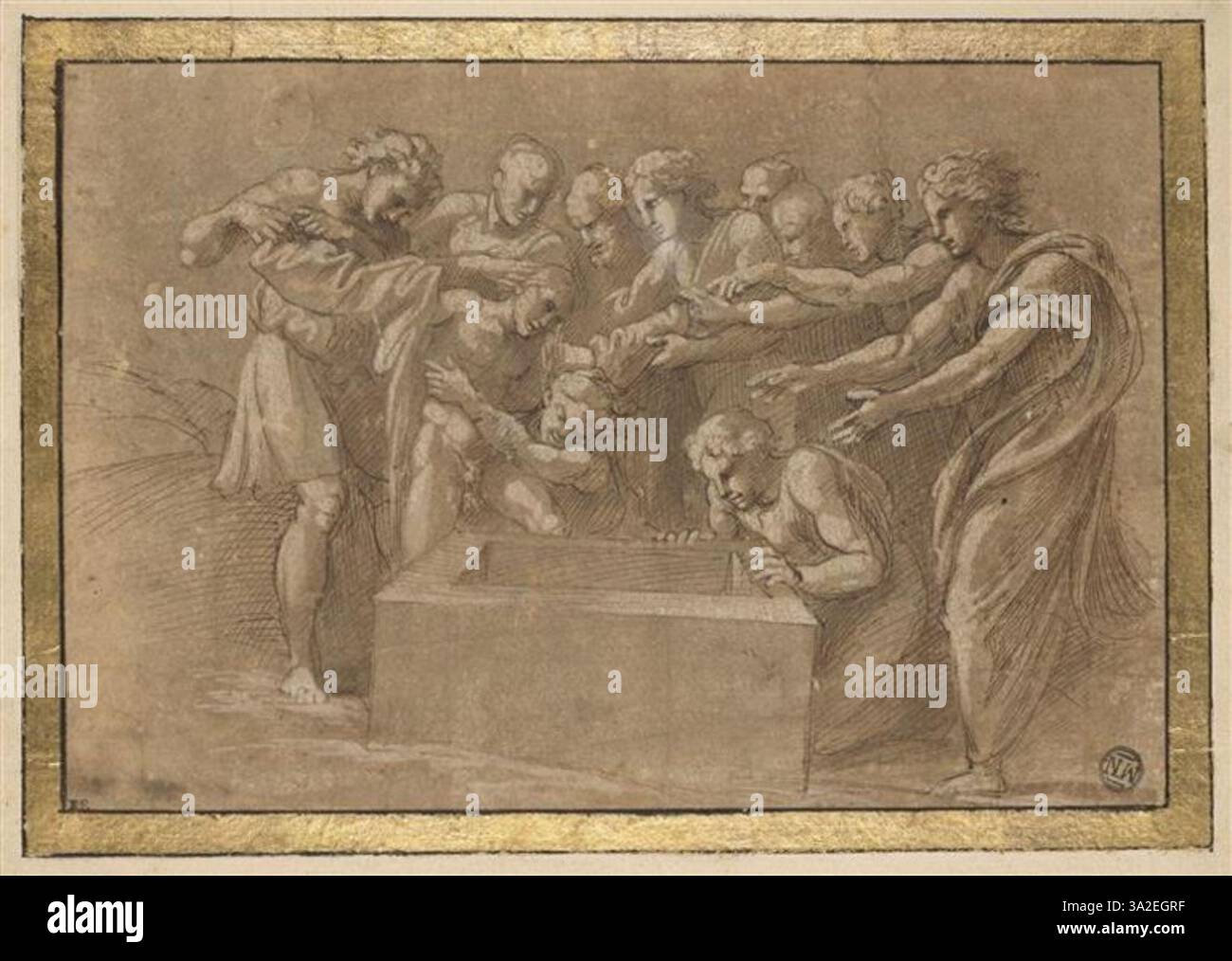 This painting is a copy of Raphael's depiction of Joseph being stripped of his clothes by his ...