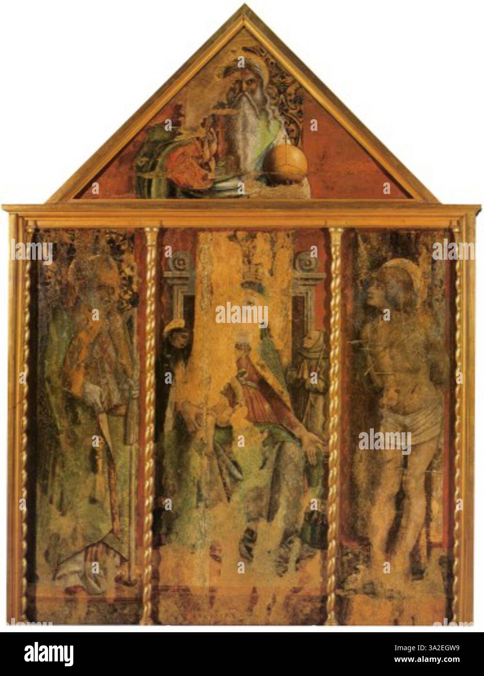Carlo Crivelli’s triptych depicting the Madonna and various saints highlights the artist’s ...