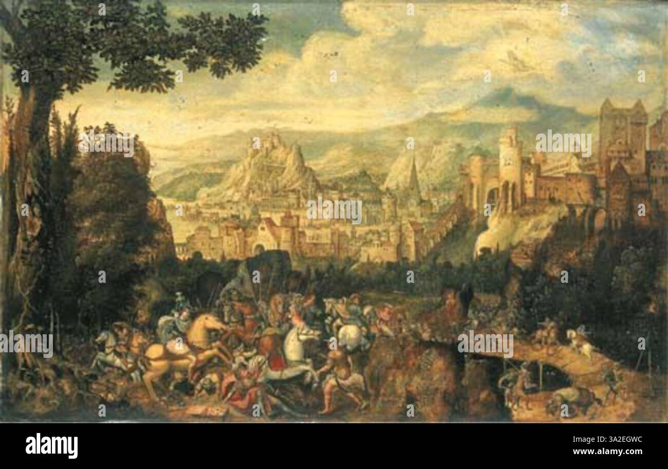 This work by Herri met de Bles depicts the biblical scene of Saint Paul ...