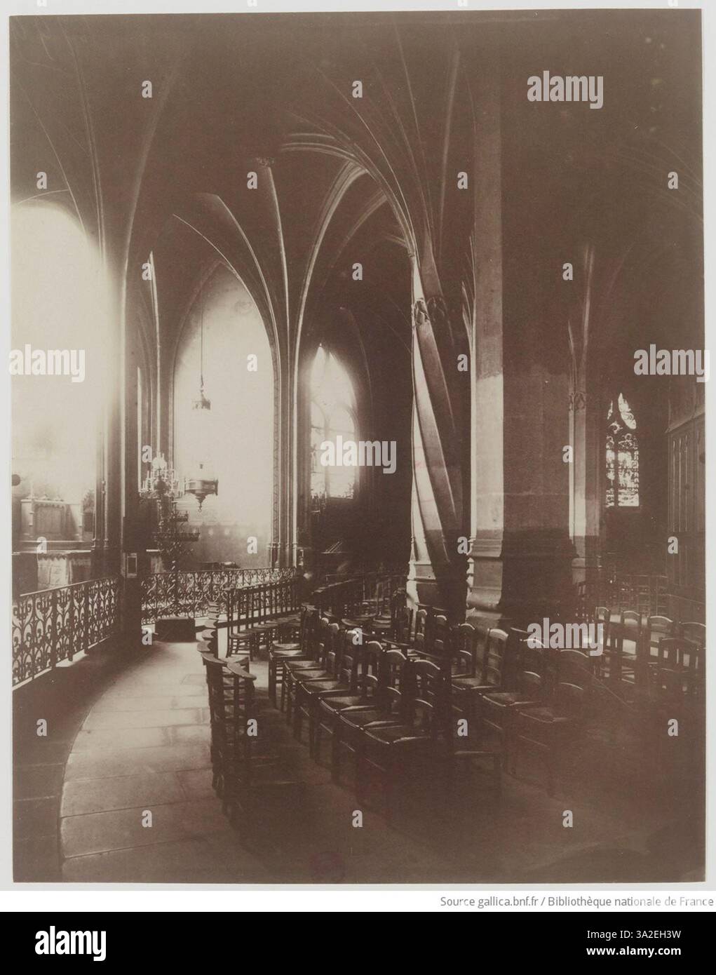 Eugène Atget’s photograph captures the interior of St. Séverin Church ...