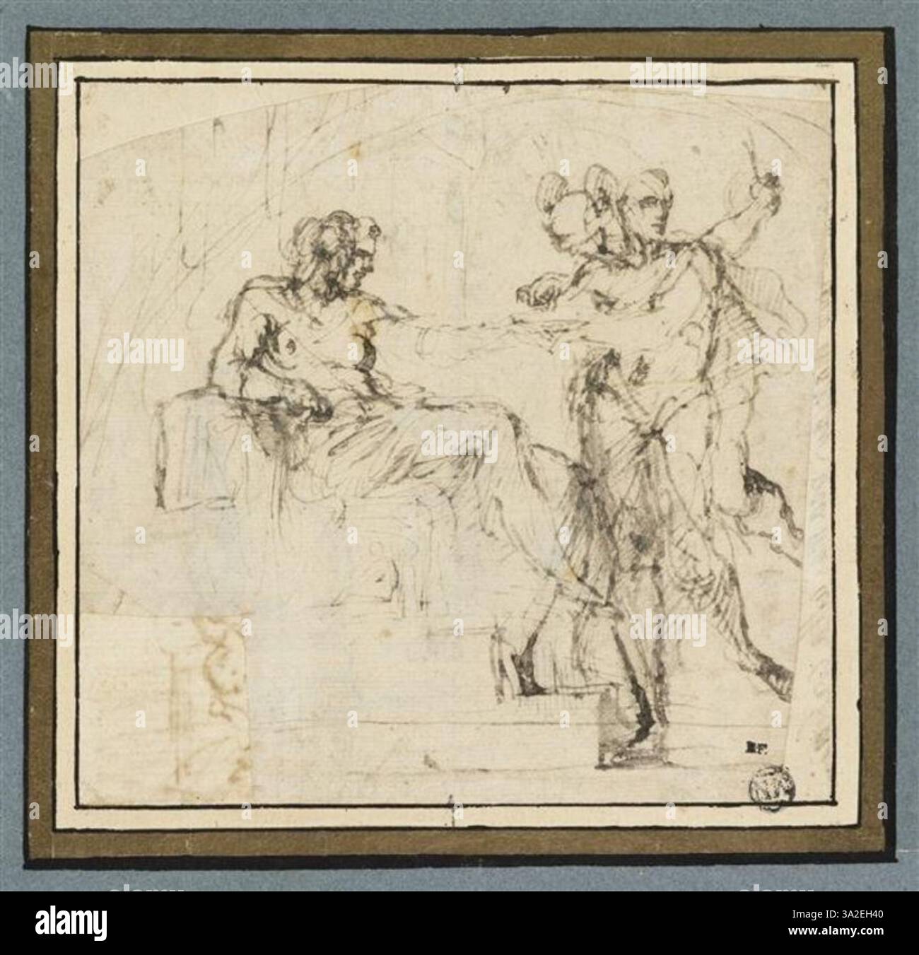 Annibale Carracci’s drawing 'Ulysse et Mercure devant Circé' depicts ...