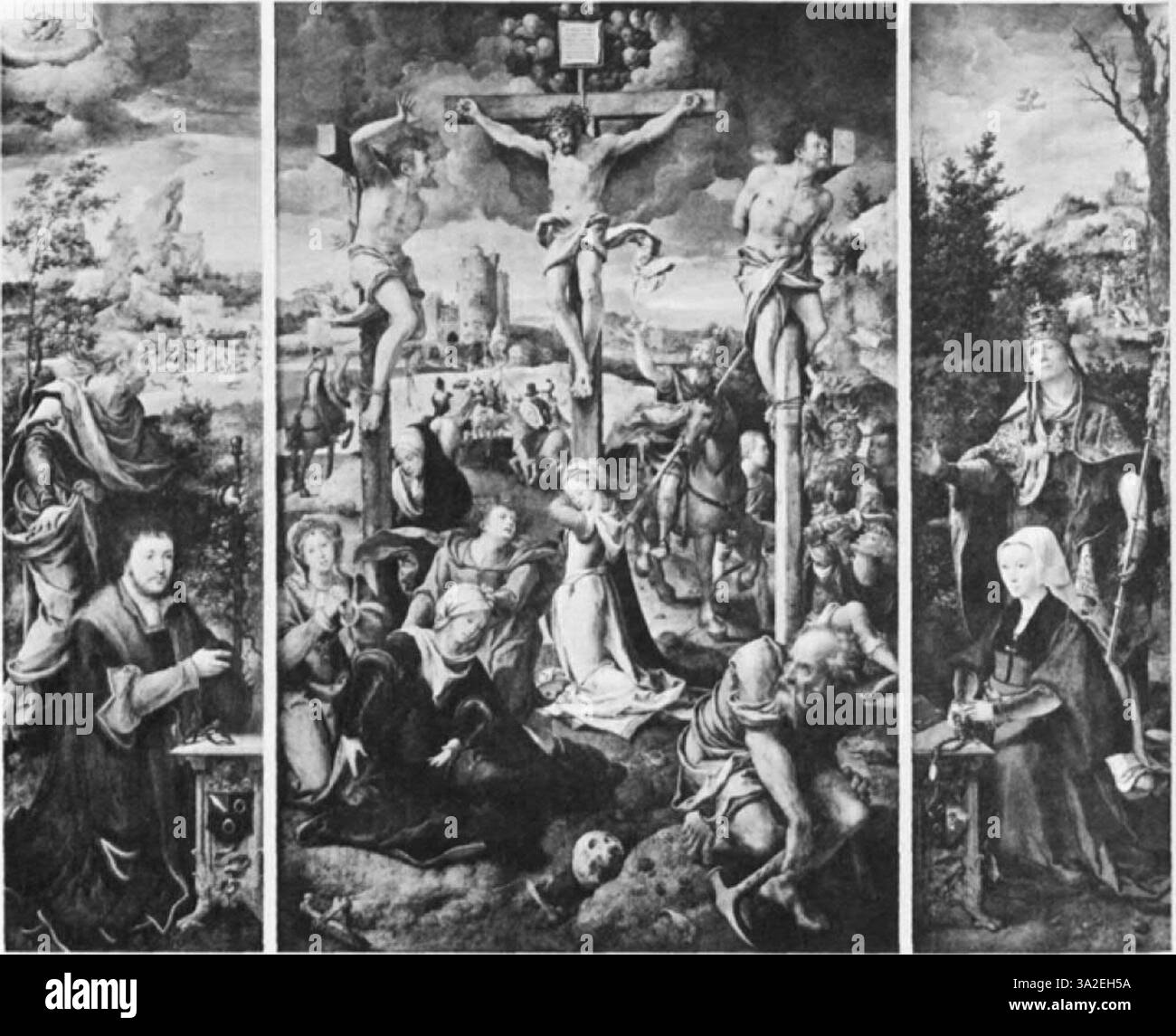 This artwork by Jan van Scorel and Pieter Coeck van Aelst depicts a biblical theme with ...