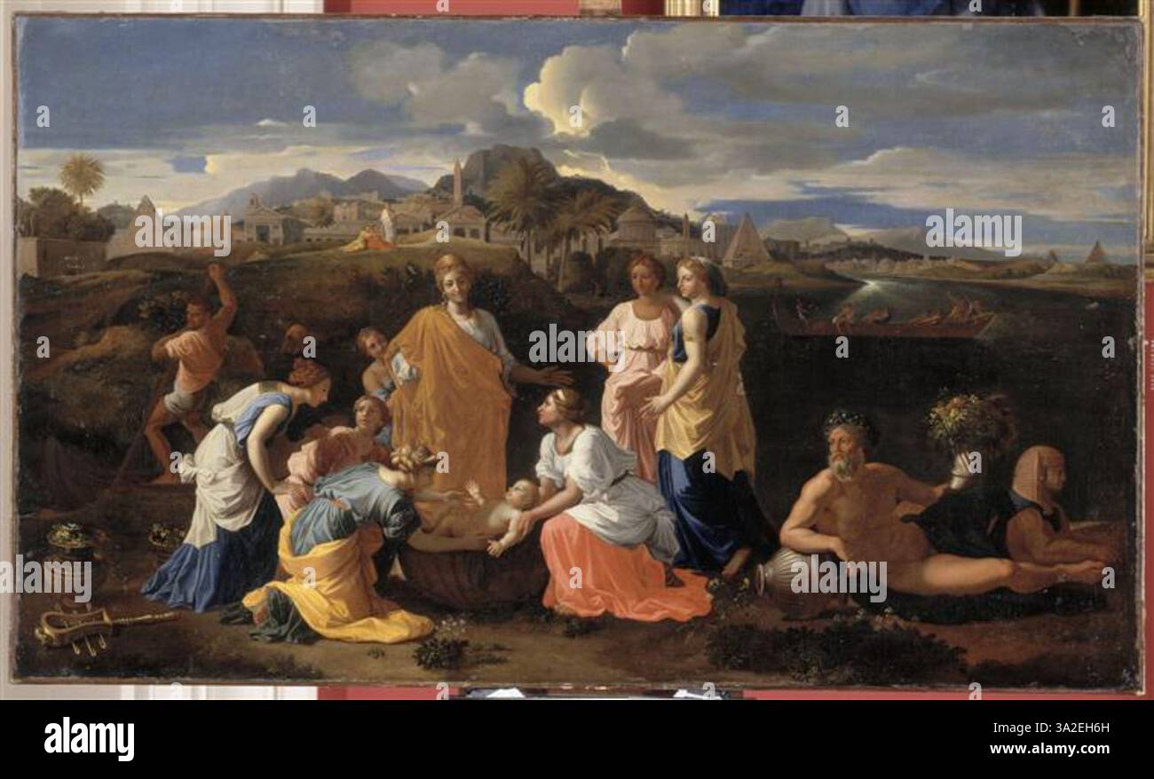 This painting, attributed to Poussin, depicts the biblical scene of ...