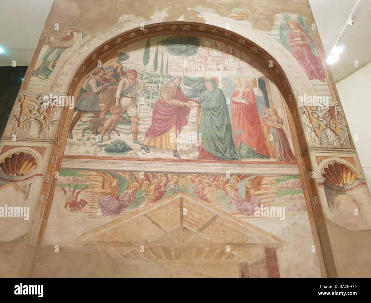 This painting by Benozzo Gozzoli depicts the rear view of the ...
