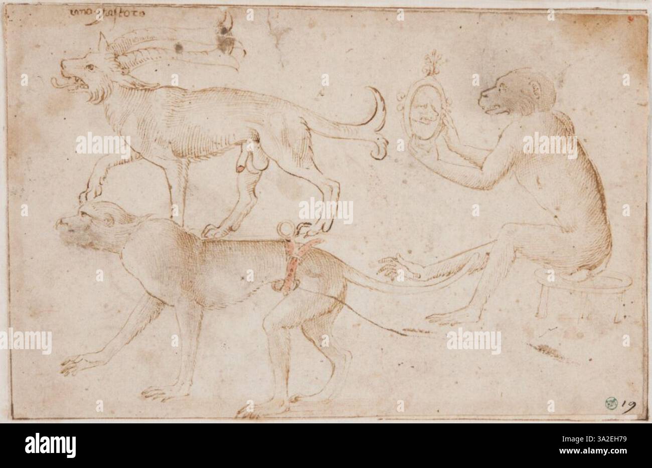 This 1863 drawing by Paolo Uccello features studies of animals and ...