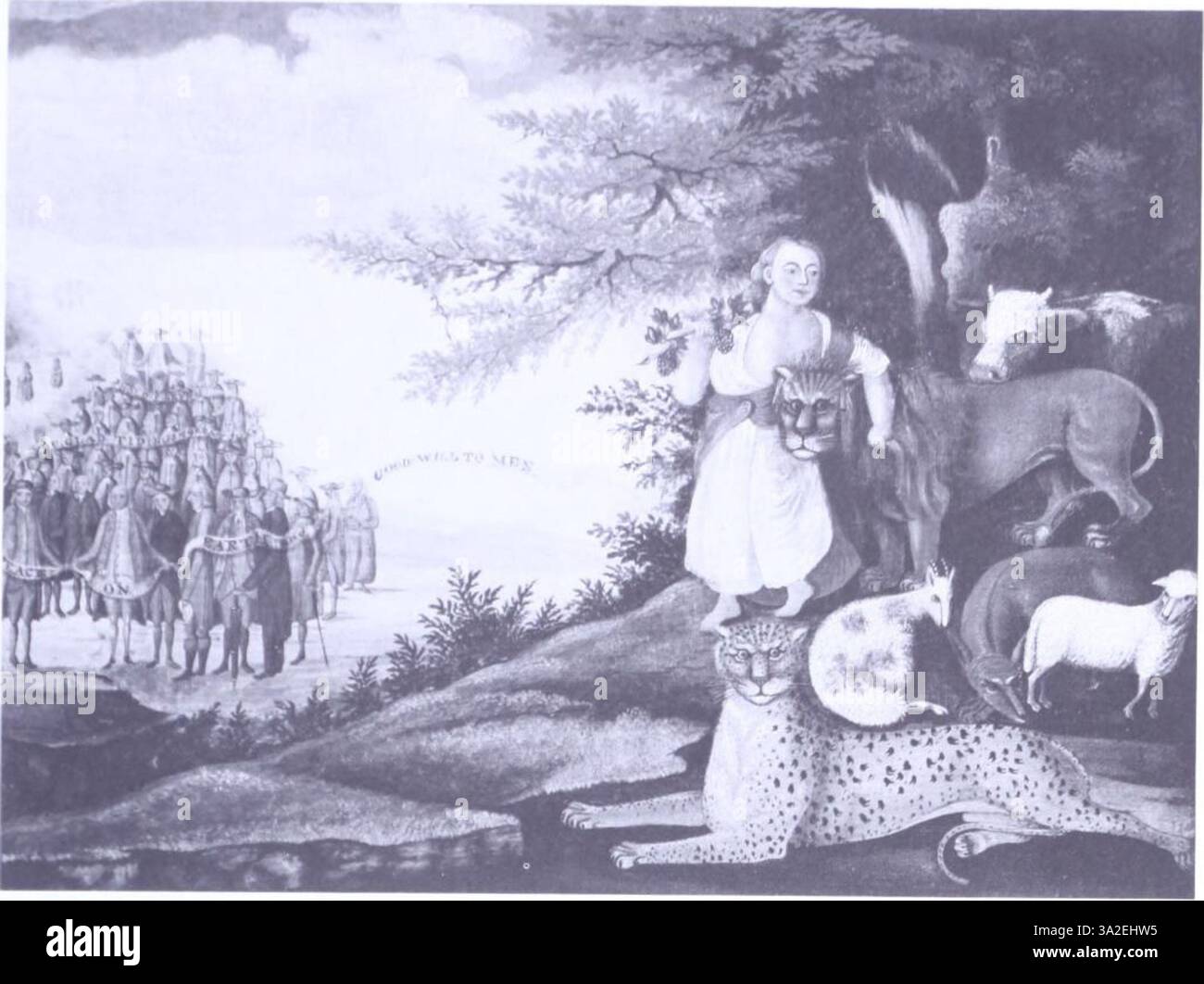 This 016 work by Edward Hicks from the Miller and Mather series depicts ...