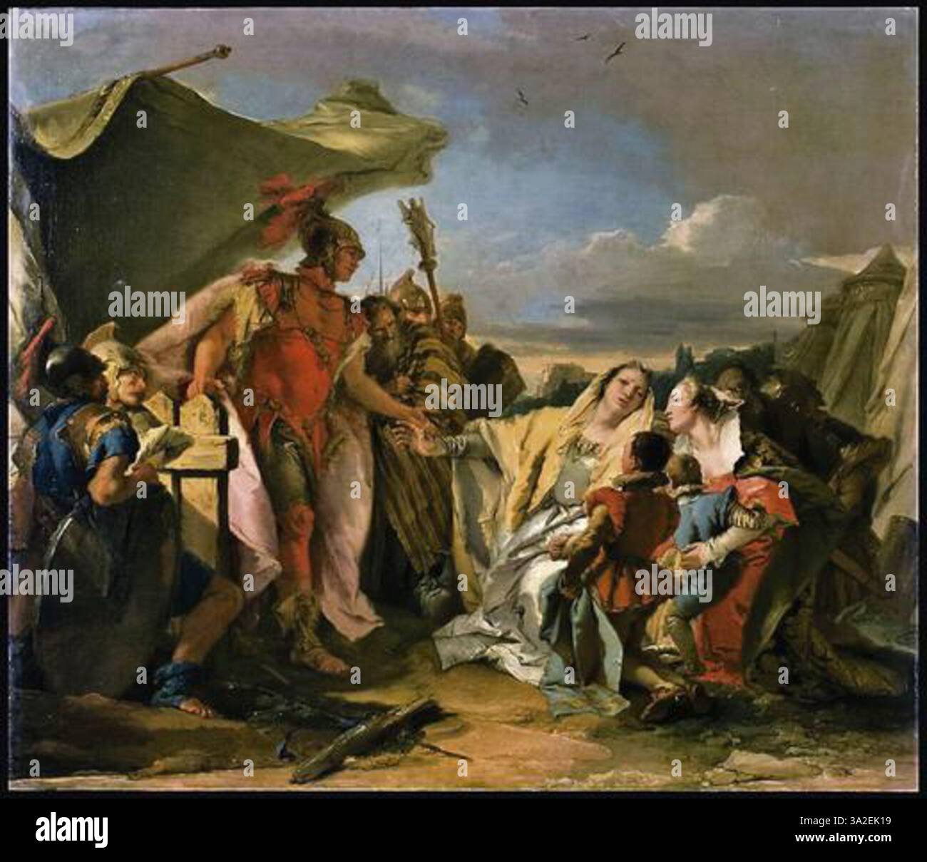 'Corolian vor den Mauern Roms' by Giovanni Battista Tiepolo, created in the 18th century ...