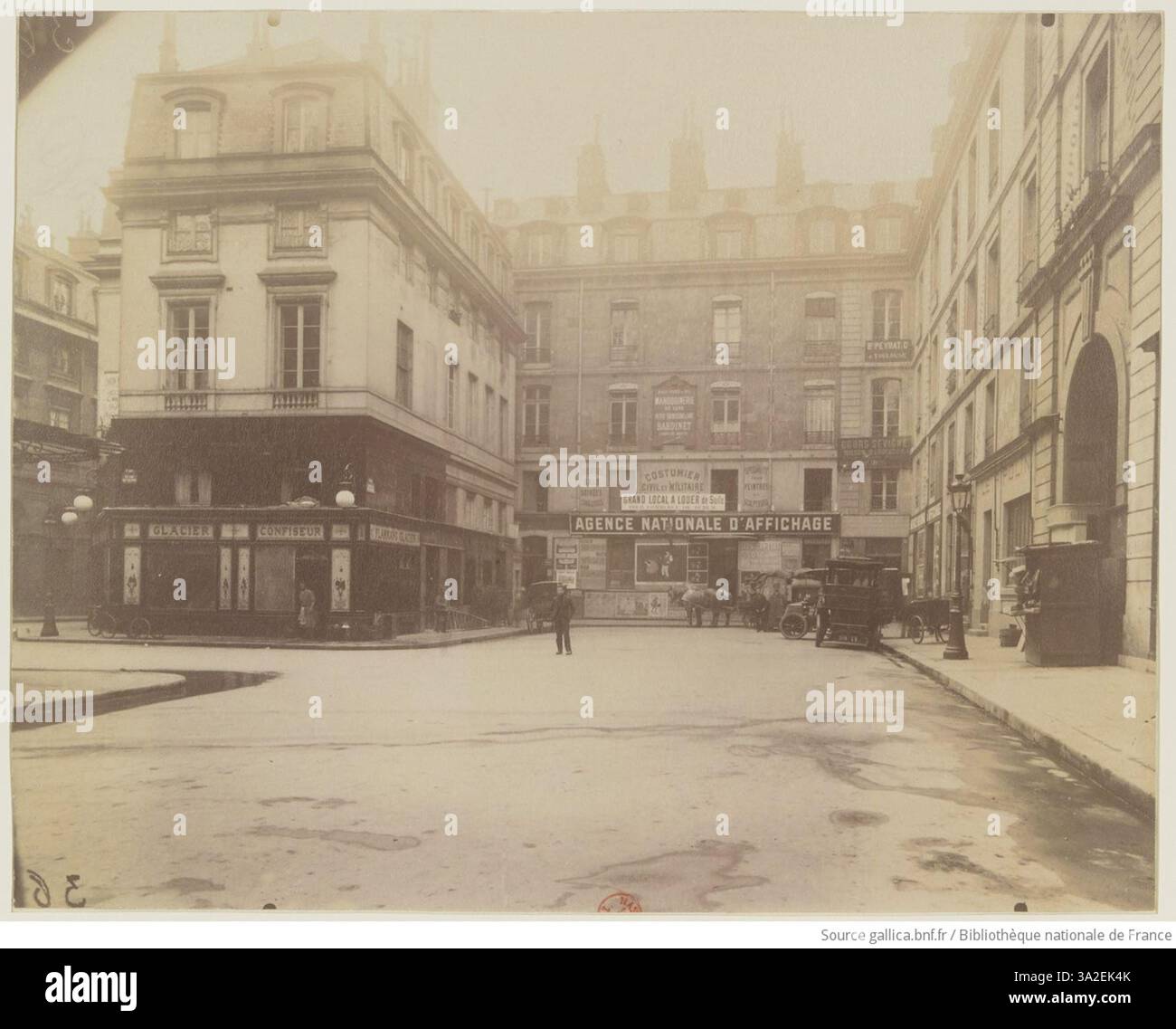 This vintage photograph by Eugène Atget depicts Place de Valois ...