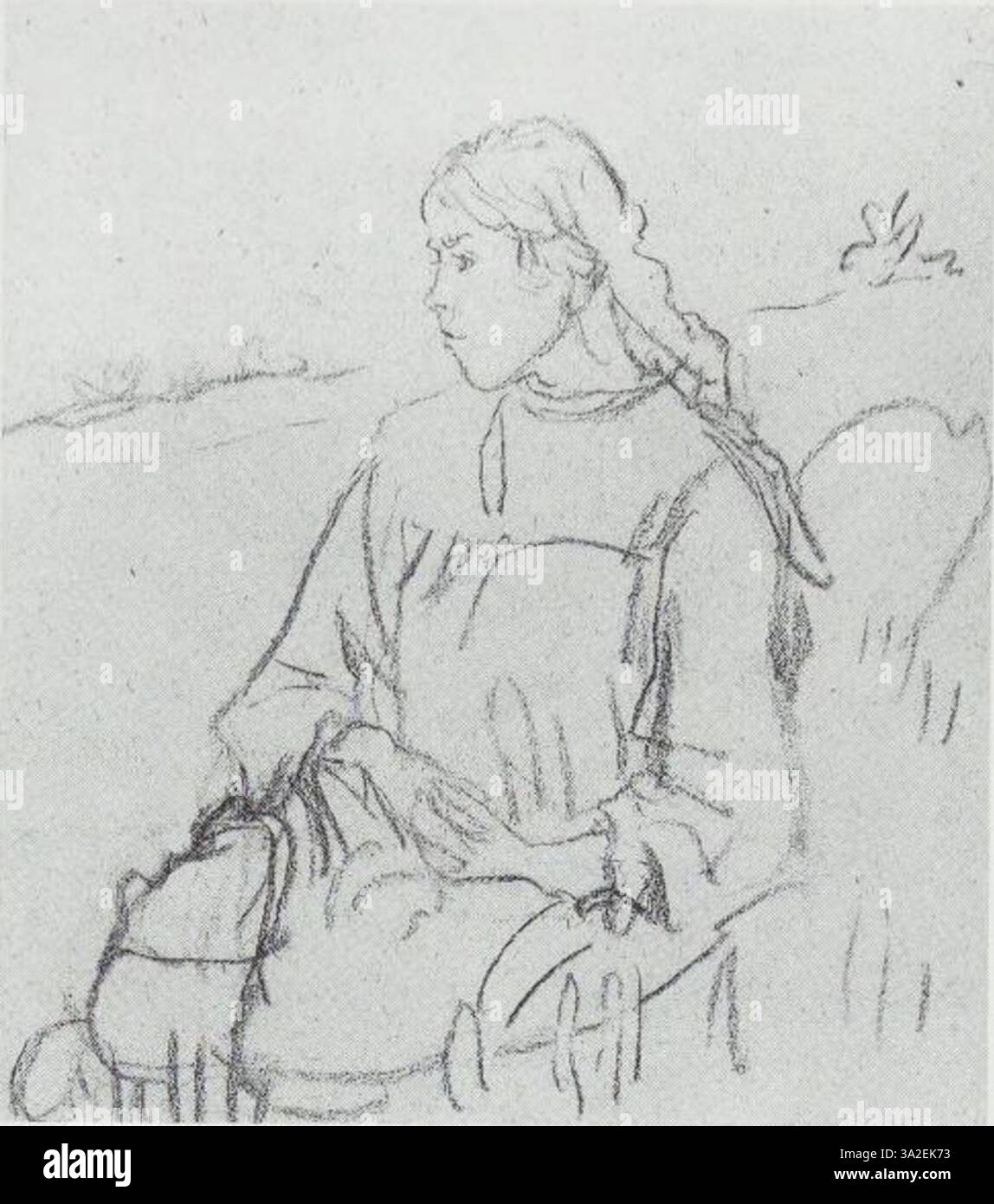 This work by Gwen John captures a seated figure in soft tones with fine ...