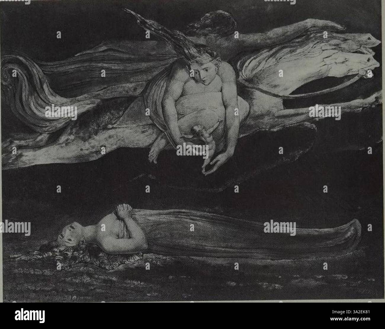 Blake's 326 artwork features an intense symbolic scene, where figures ...
