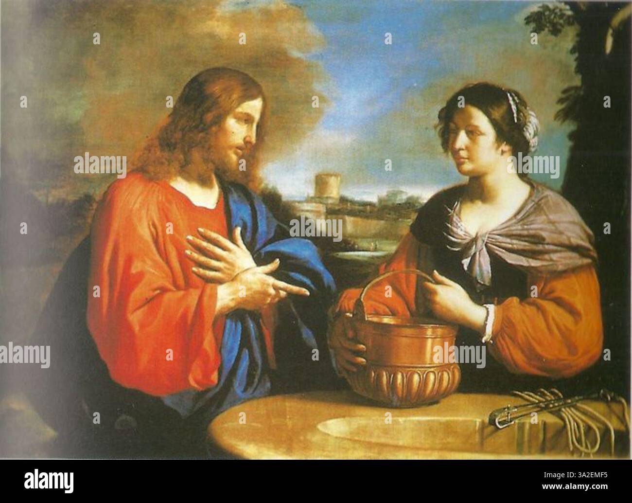 Guercino's 1647 painting 'Christ and the Samaritan Woman' portrays the ...