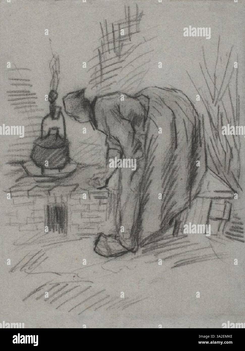 Van Gogh’s expressive brushwork and contrasting colors are prominently ...