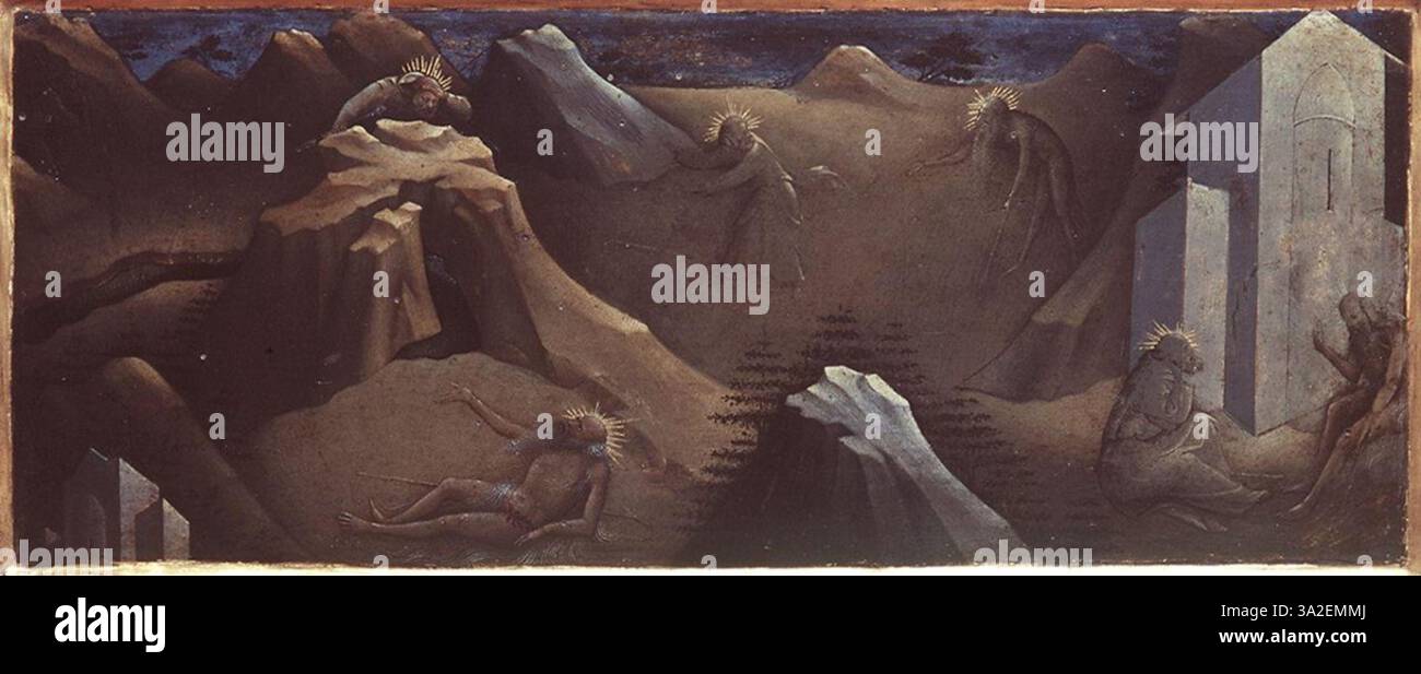 Monaco’s painting 'Pafnuzio visita Sant'Onofrio nel deserto' depicts ...