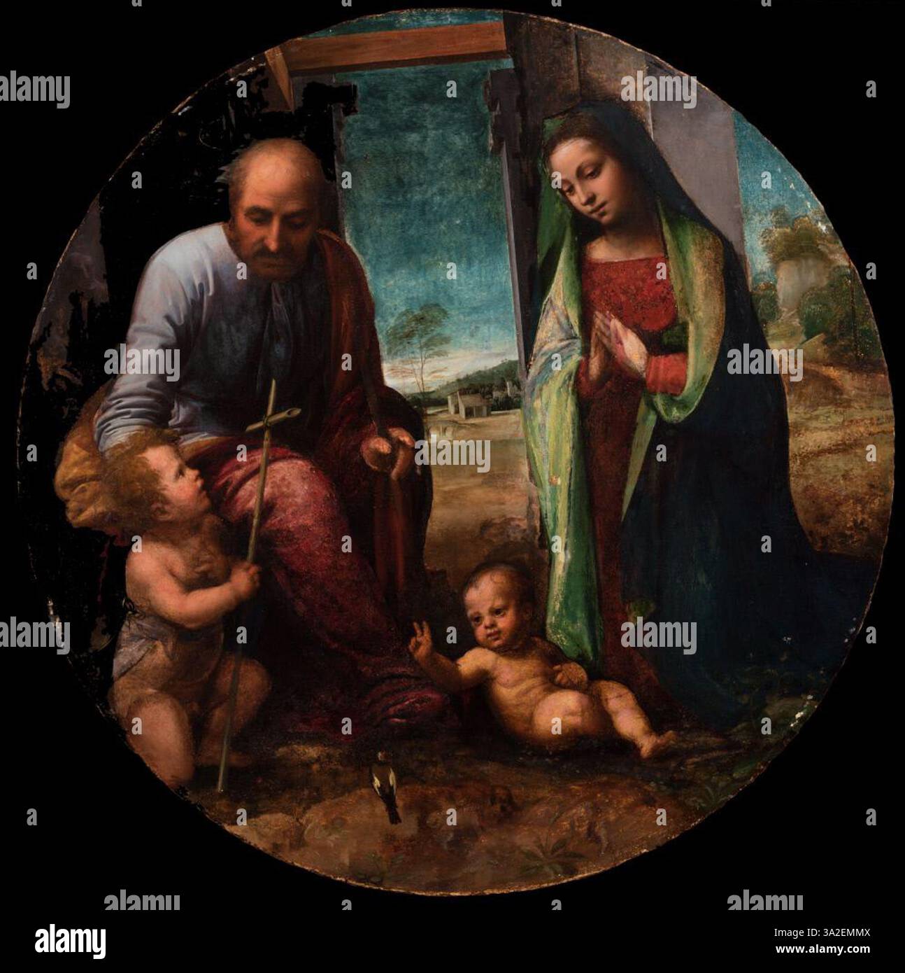 Mariotto Albertinelli’s 'Holy Family with the Young Saint John the Baptist' from around 1512-13 ...
