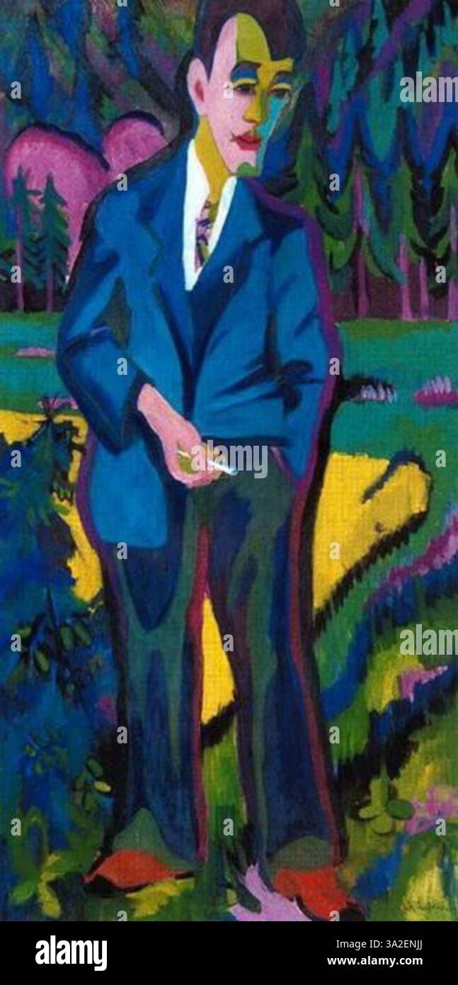 An early portrait of Ernst Ludwig Kirchner as a young artist ...