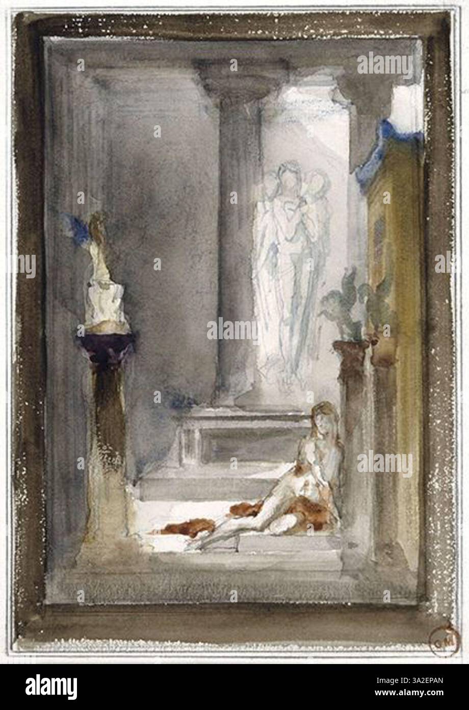 In 'Oreste et les Erinyes,' Moreau illustrates the myth of Orestes ...