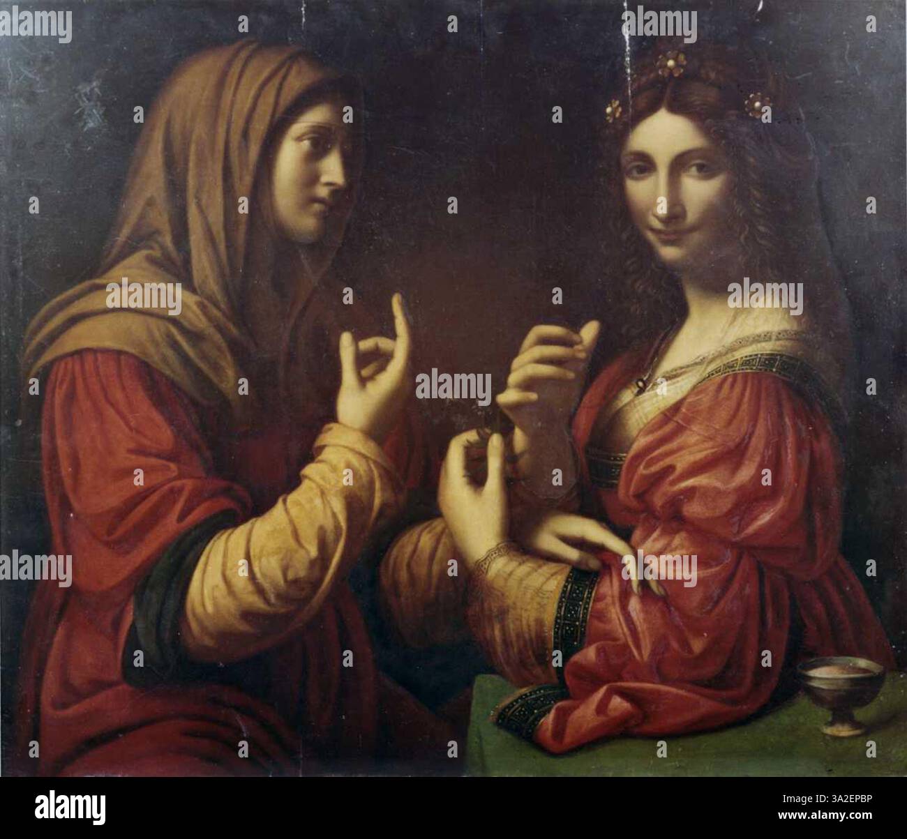 This painting titled 'Modesty and Vanity,' attributed to a follower of ...