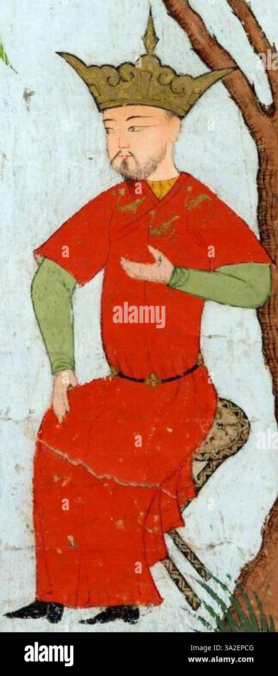 This illustration from the ‘Compendium of Chronicles’ depicts Khan ...