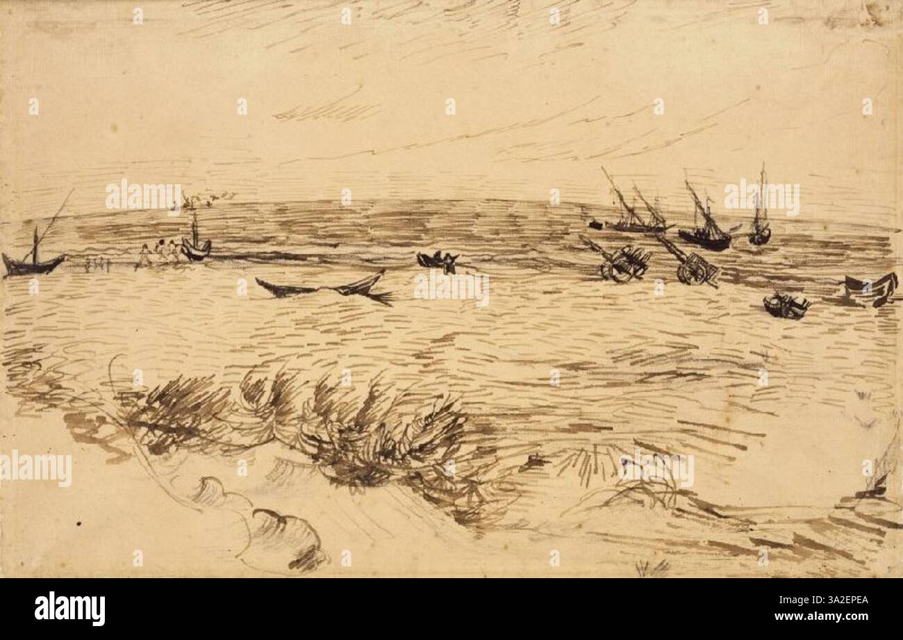 This piece by Vincent van Gogh displays his characteristic vibrant ...