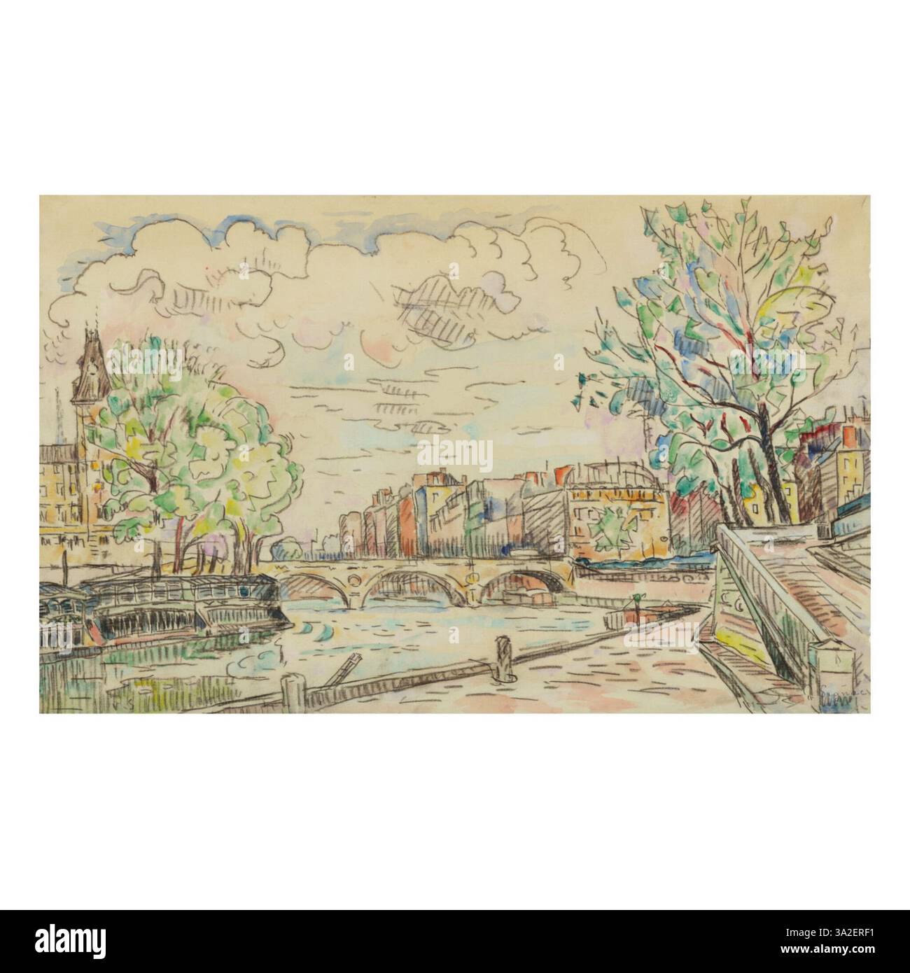 Paul Signac’s 'Pont Louis Philippe' painting shows the bridge over the ...