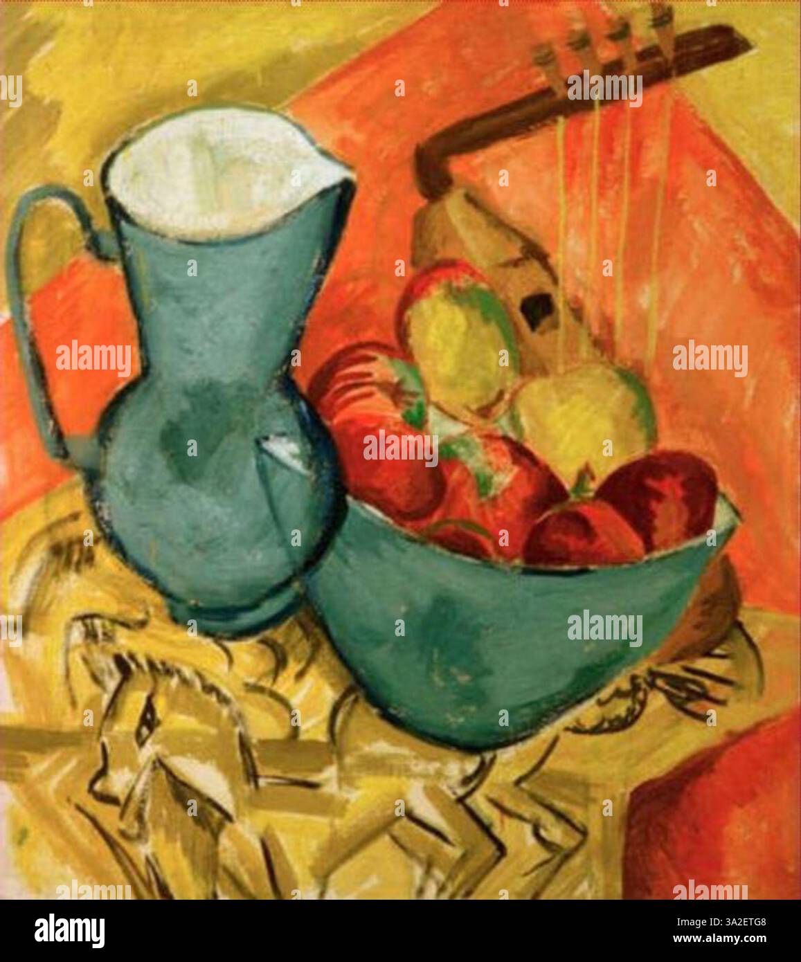 Kirchner 283 is an abstract piece that uses bold colors and sharp forms ...