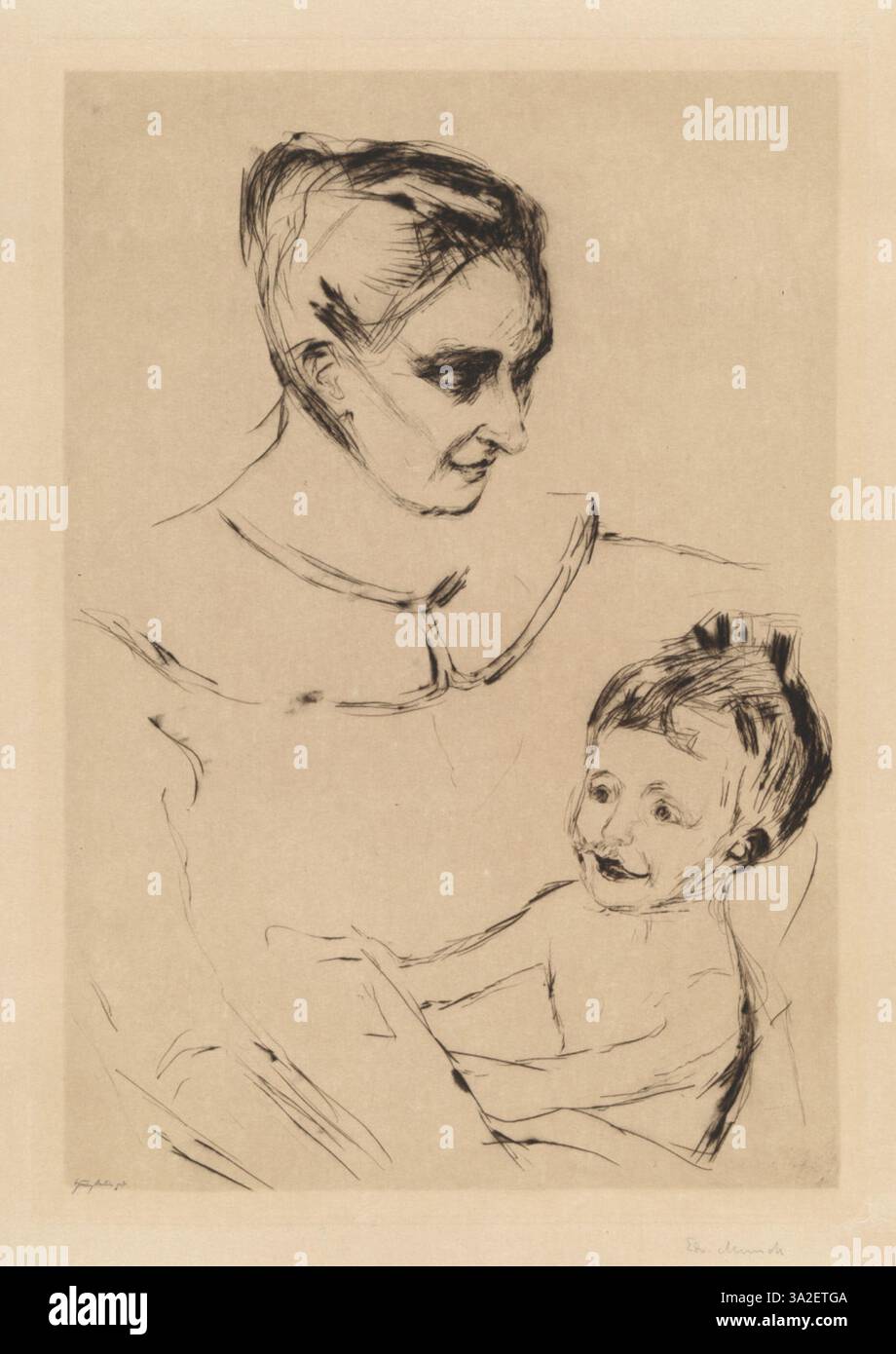 'Mutterglück' (Mother's Happiness) by Munch captures the emotional intimacy and joy of ...