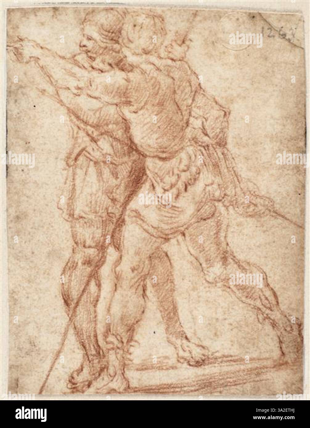 This study after classical antiquity by Raphael features two warriors ...