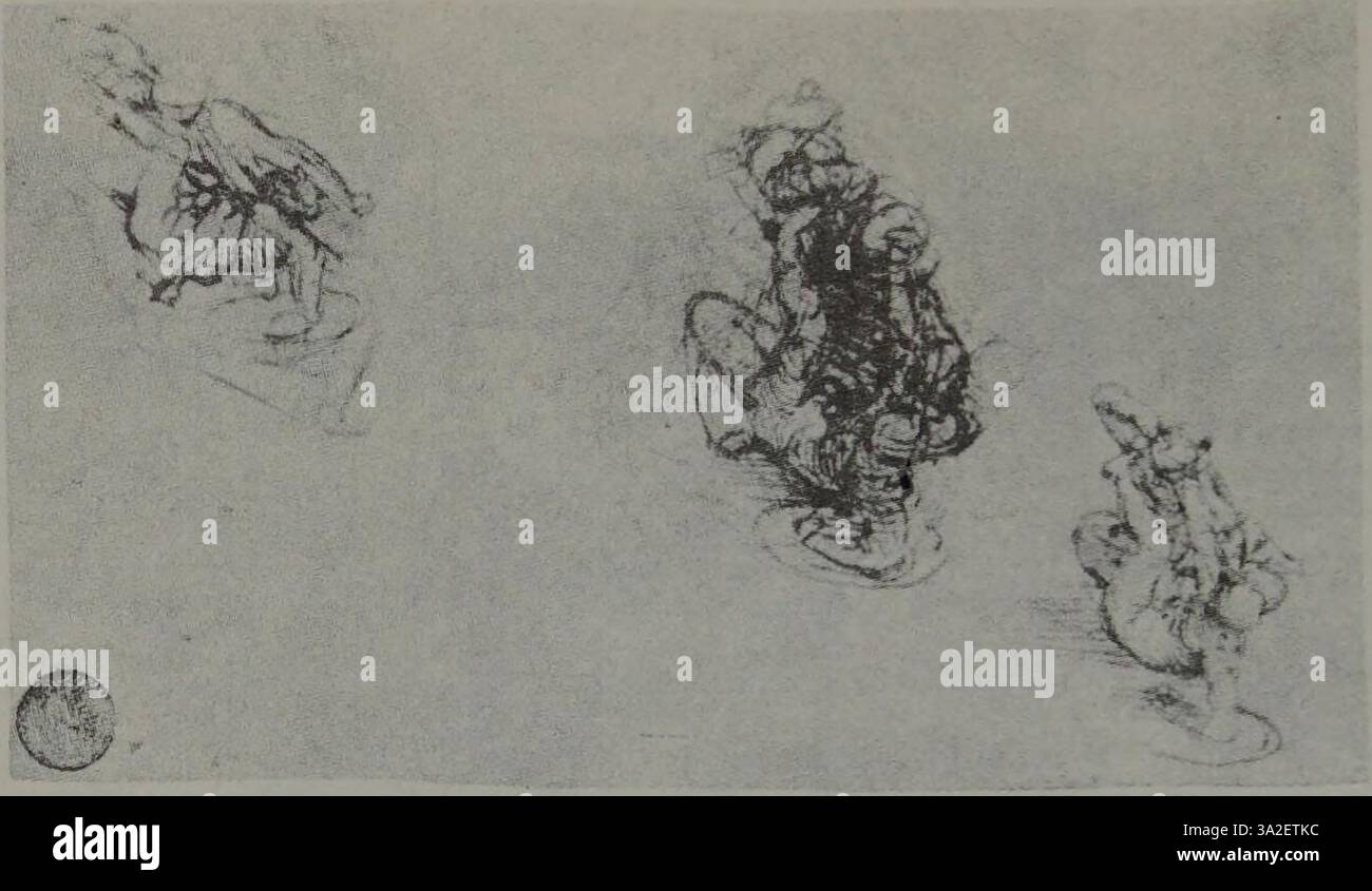 This drawing, cataloged as Popham 192A, features Leonardo da Vinci’s ...