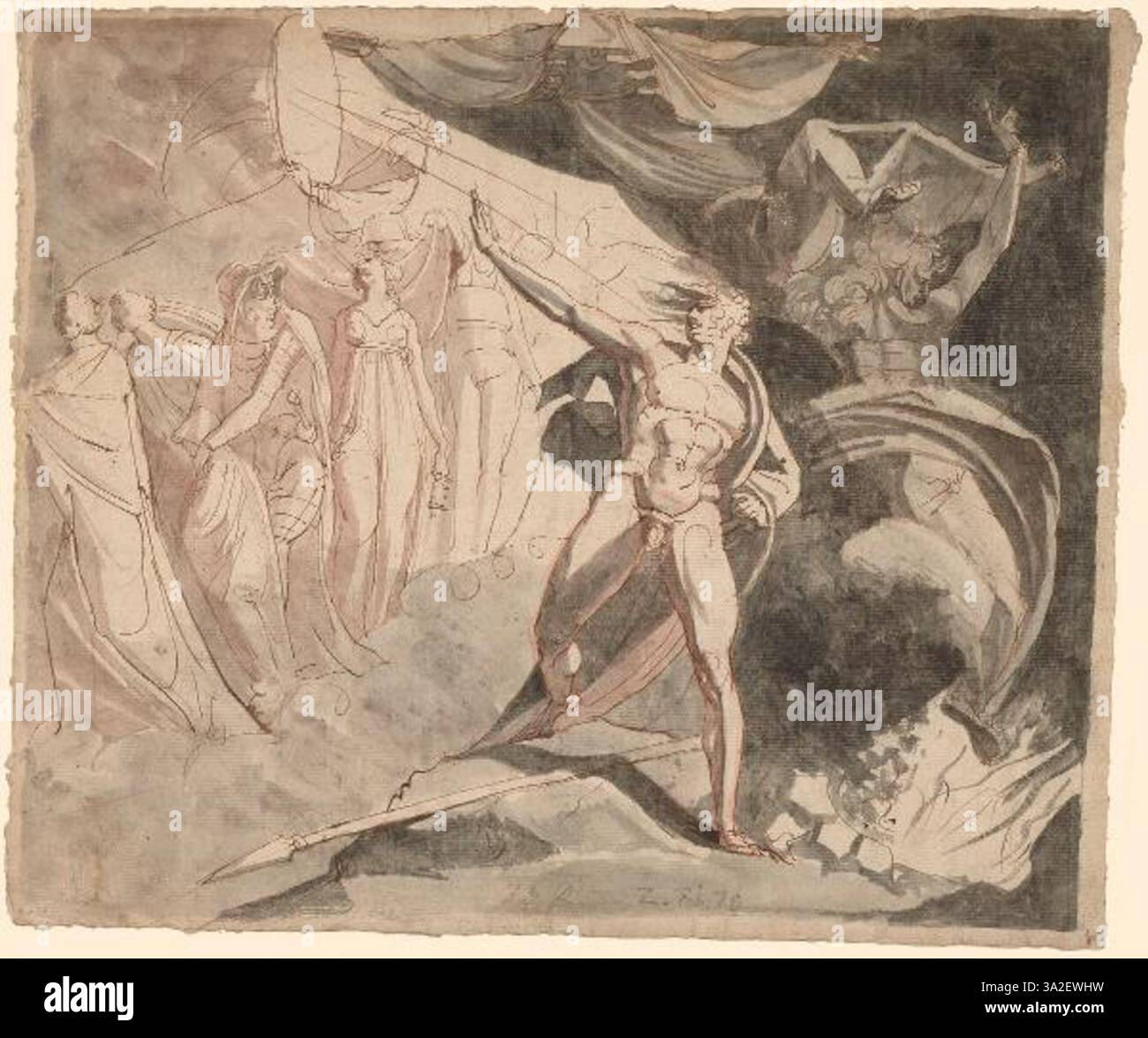 This scene from *Macbeth* by Shakespeare, painted by Fuseli, depicts ...