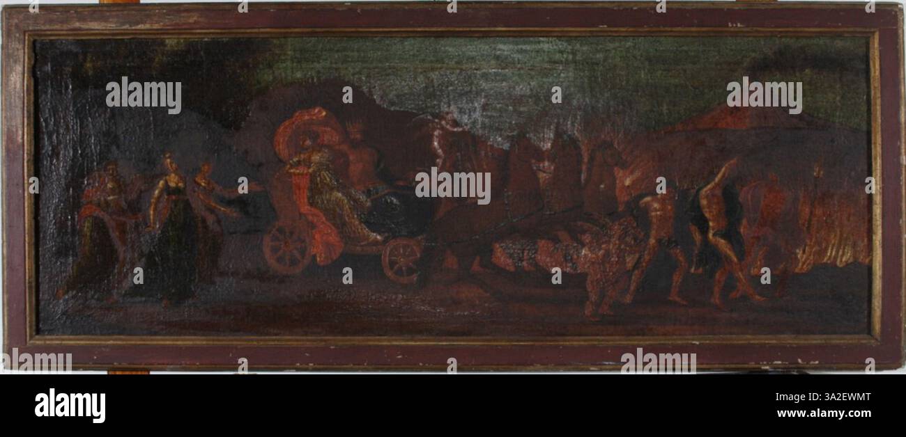 This painting illustrates the mythological scene of the Escape from ...