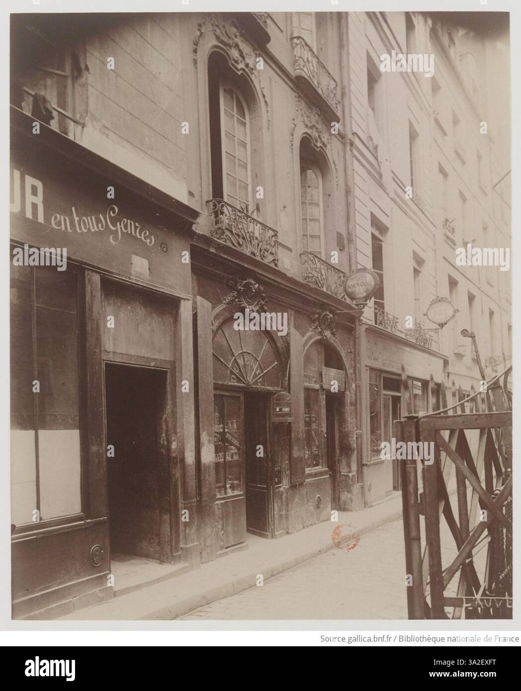 This photograph by Eugène Atget captures the Maison Louis XV at Rue de ...