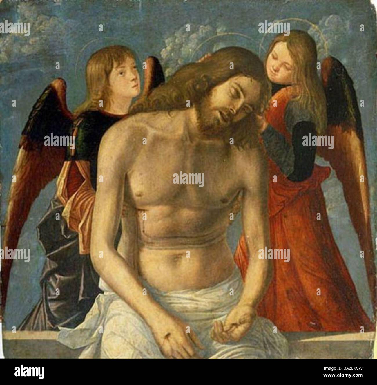 Carpaccio's Pietà, depicting the dead Christ supported by two angels, captures profound emotion ...