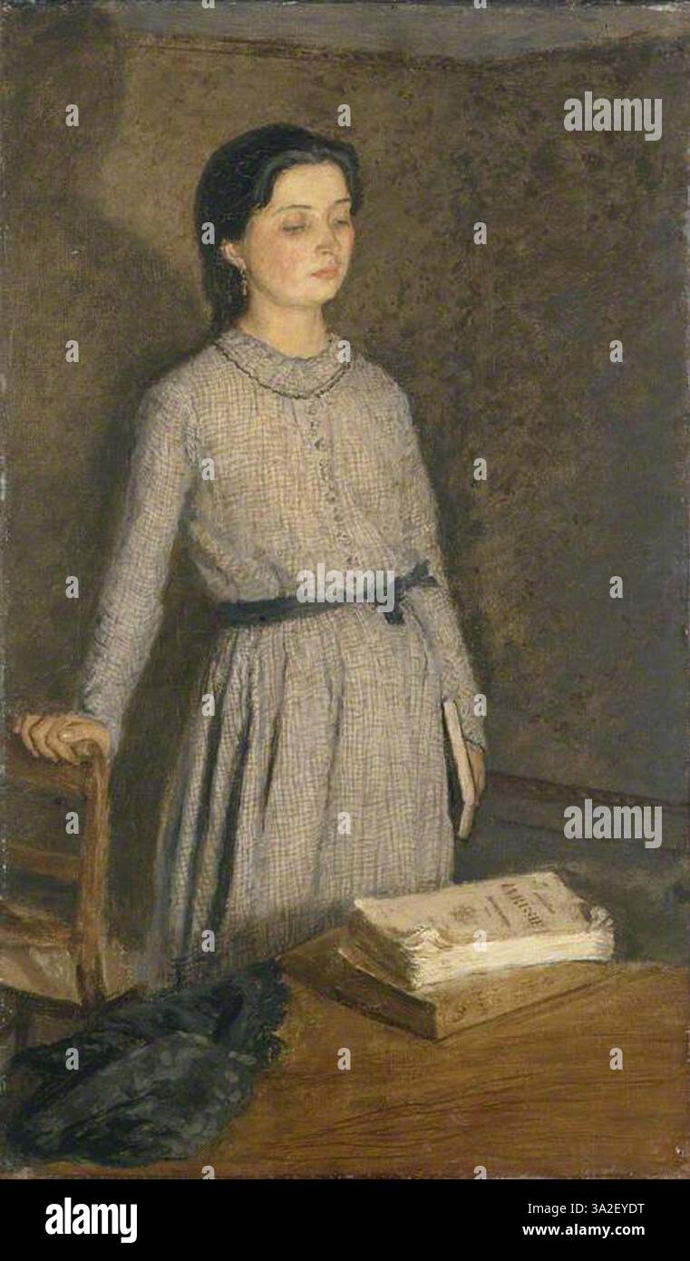 This portrait shows a young student, captured in a moment of quiet ...