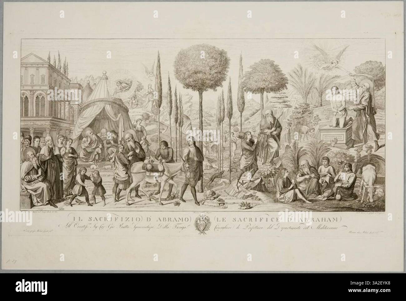 This piece illustrates the biblical moment when Abraham is asked to ...