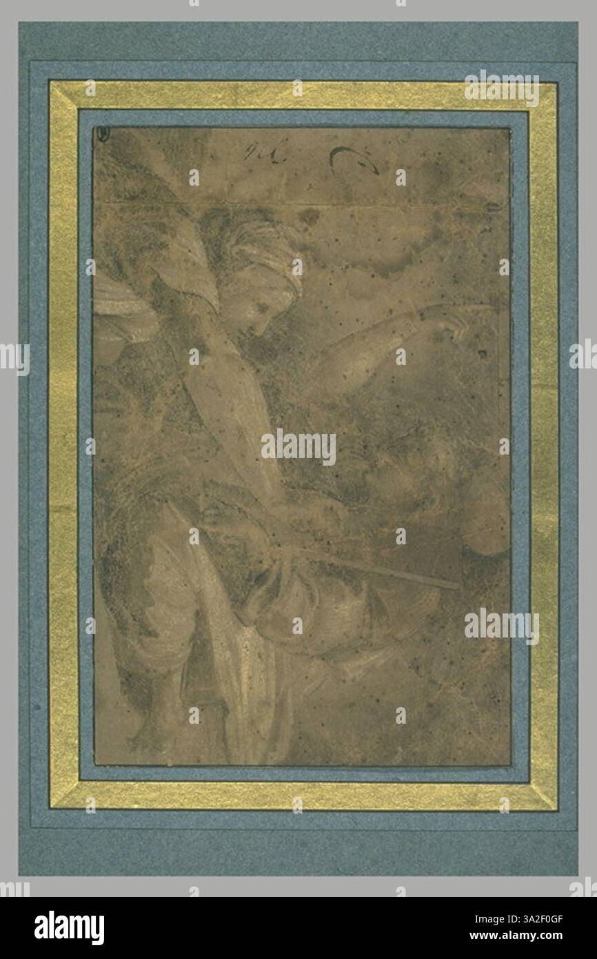 This copy of Raphael’s 'Persian Sibyl' presents a bust-length view of ...