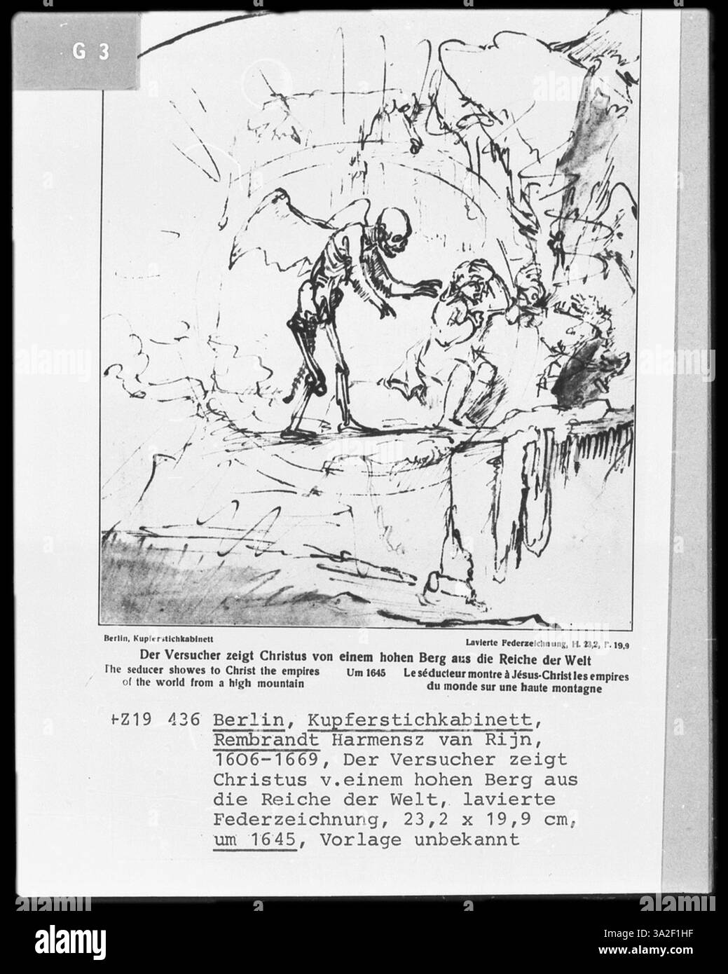 This work depicts the temptation of Christ, with the Devil showing ...