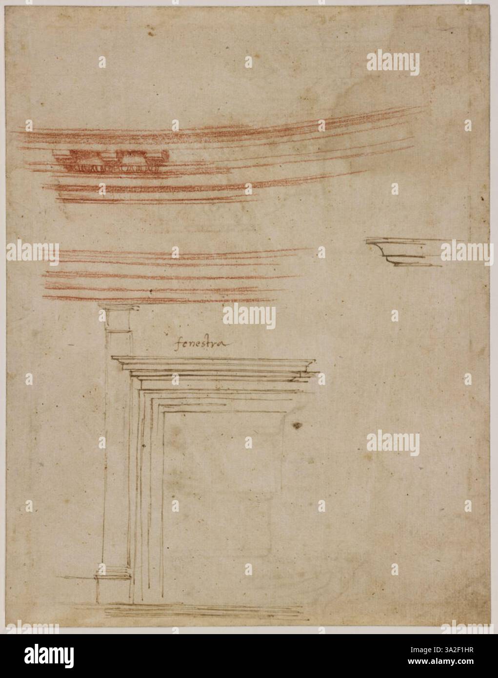 This study by Raphael details the elevation of the upper storey and the ...