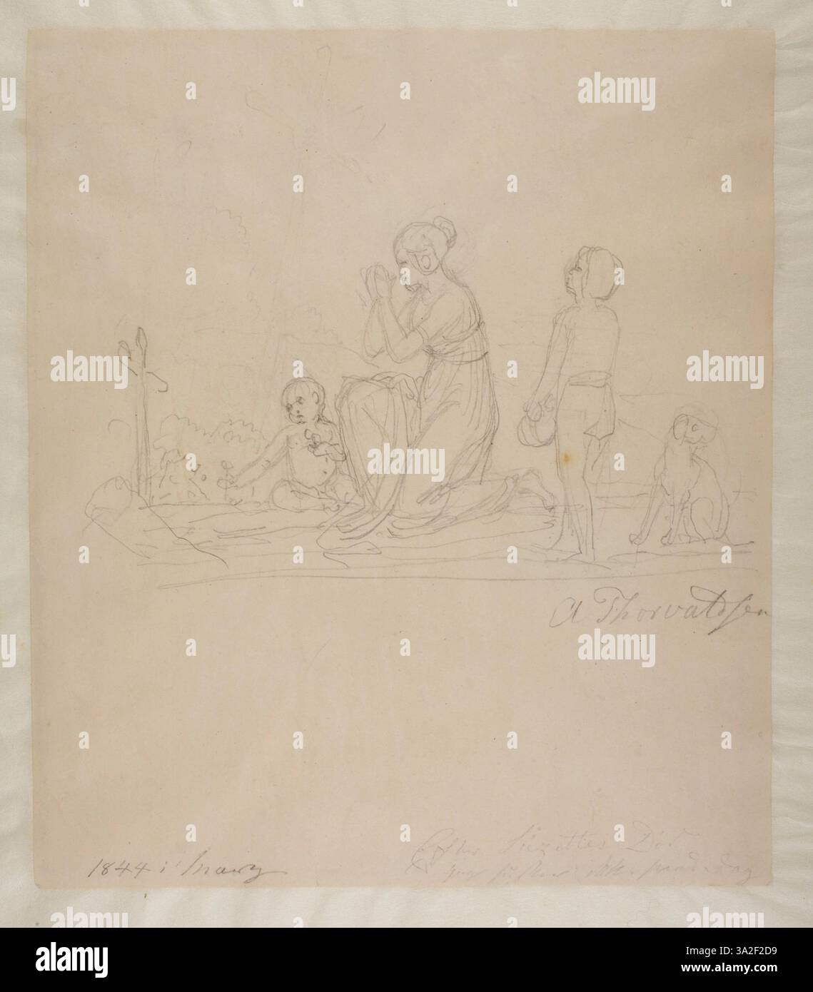 A marble sculpture by Bertel Thorvaldsen in his signature neoclassical ...