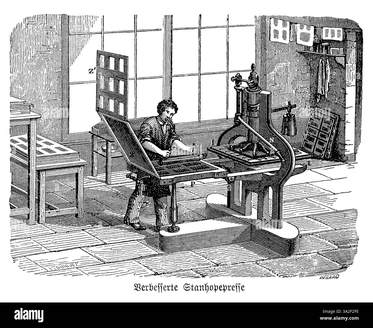 18th century printing press hi-res stock photography and images - Alamy