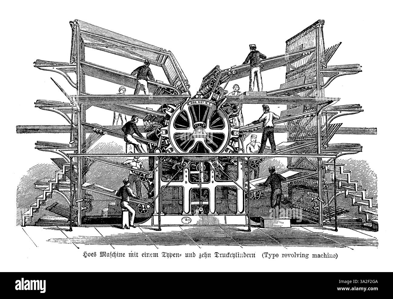 10 cylinder press hi-res stock photography and images - Alamy