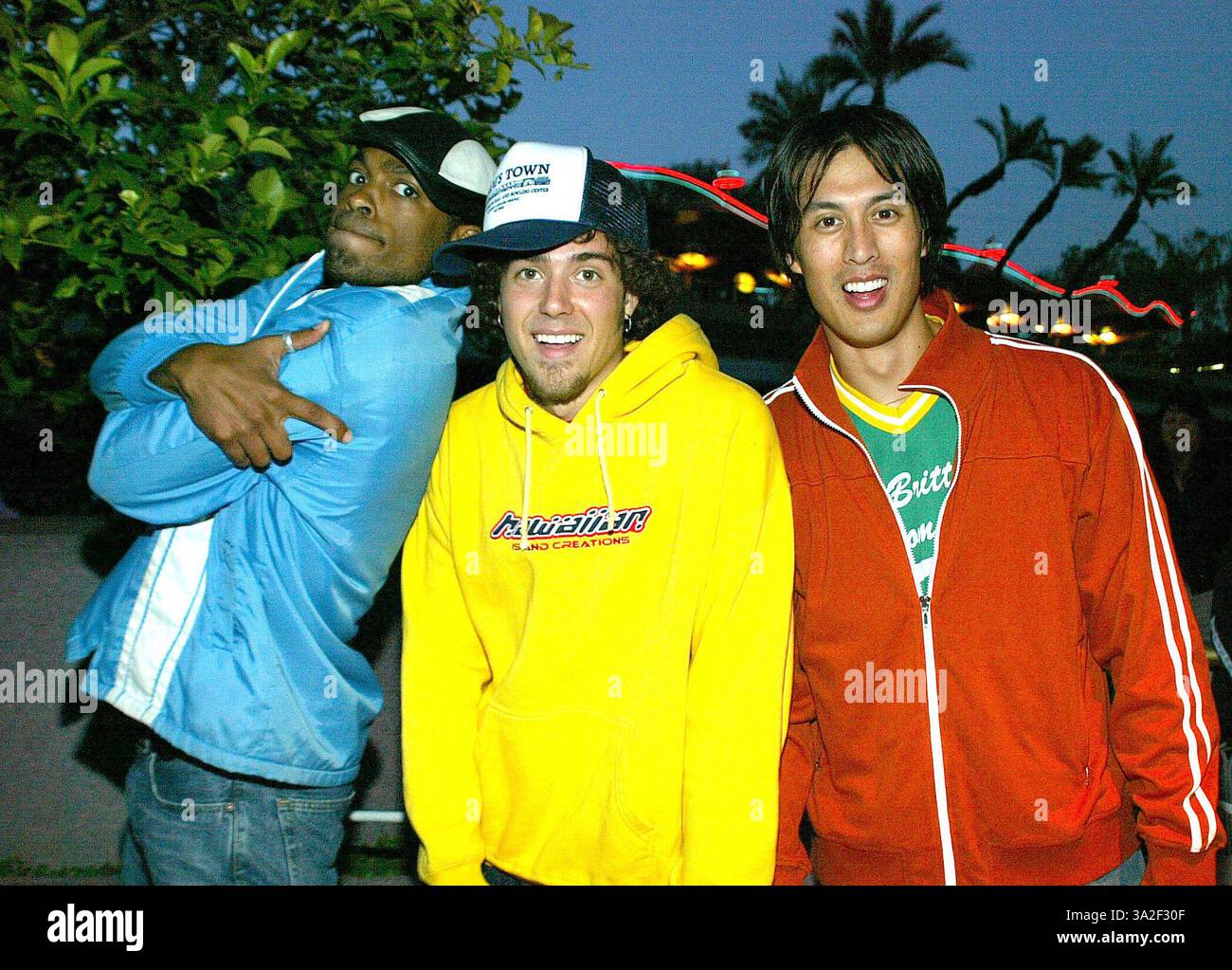 April 25, 2003; Anaheim, CA, USA; Singers MIKE MILLER, JONAS PERSCH ...