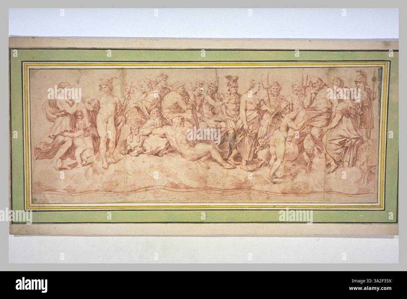 This reproduction depicts Psyche being received in Olympus, shown with ...