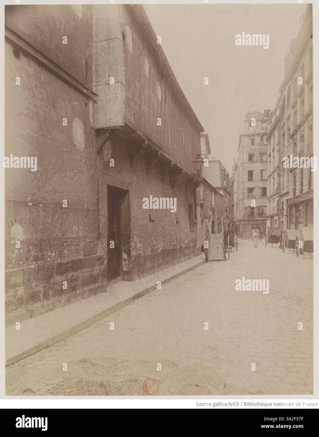 This photograph by Eugène Atget depicts Rue Brise Miche, showing the ...