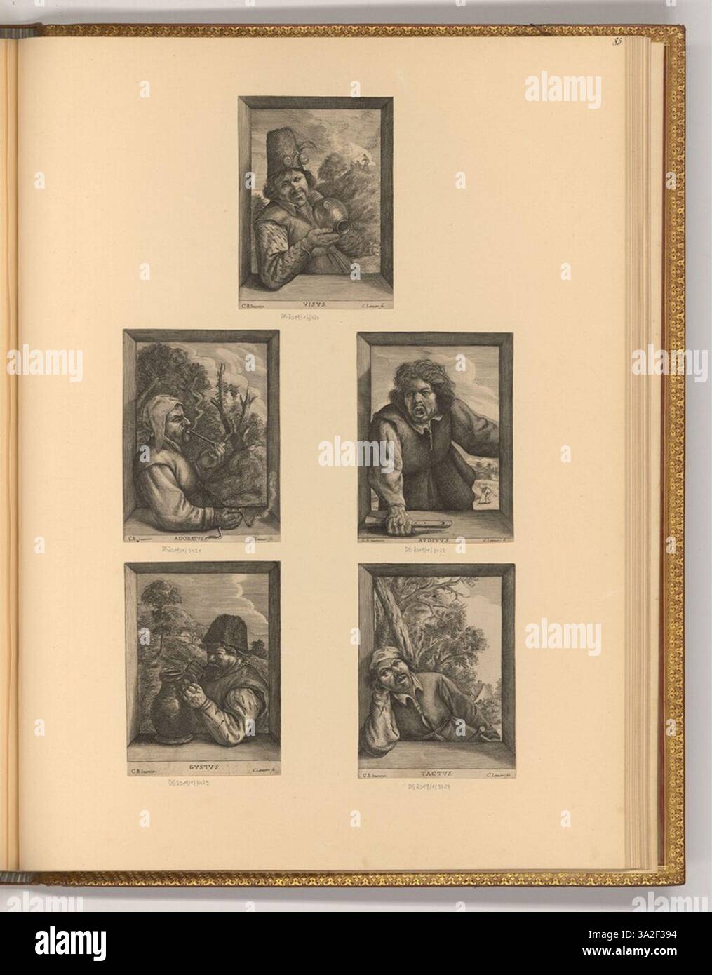 Coenradus Lauwers' artwork from the mid-17th century, titled *Die fünf ...