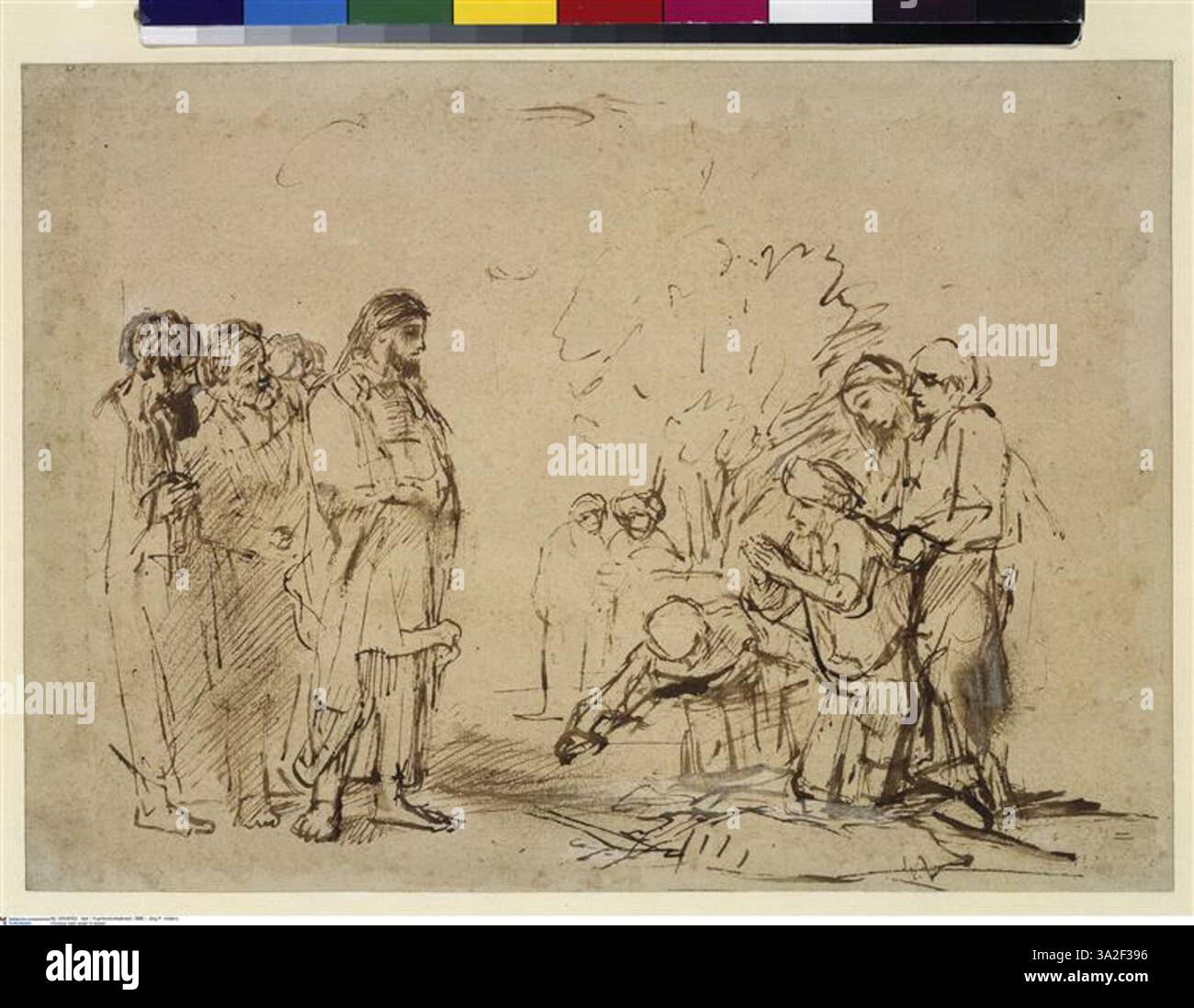 This piece depicts Christ healing the sick, emphasizing the ...