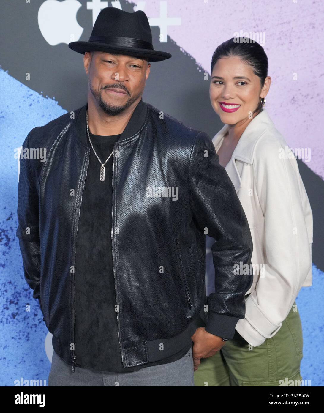 (L-R) Finesse Mitchell and Adris Debarge at the Apple TV+'s NUMBER ONE ...